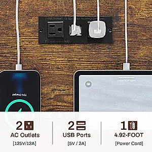 SEDETA L Shaped Computer Desk, Home Office Desk with File Drawer & Power Strip, L Shaped Gaming Desk with LED Light, Keyboard Tray, Pegboard, Storage Shelf, Rustic Brown
