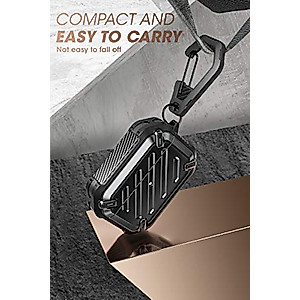 SUPCASE Unicorn Beetle Pro Series Case Designed for Airpods Pro, Full-Body Rugged Protective Case with Carabiner for Apple Airpods Pro (Black)