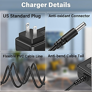 HIENADTOR 24V Charger Cord for Geek Aire CF1 CF1SE CF2 Rechargeable Outdoor High Velocity Camping Fan 12'' 16'' Power Cord Adapter for Geek Aire CF1-SE CF-1 CF-2 Portable Variable Speed Outdoor Fan