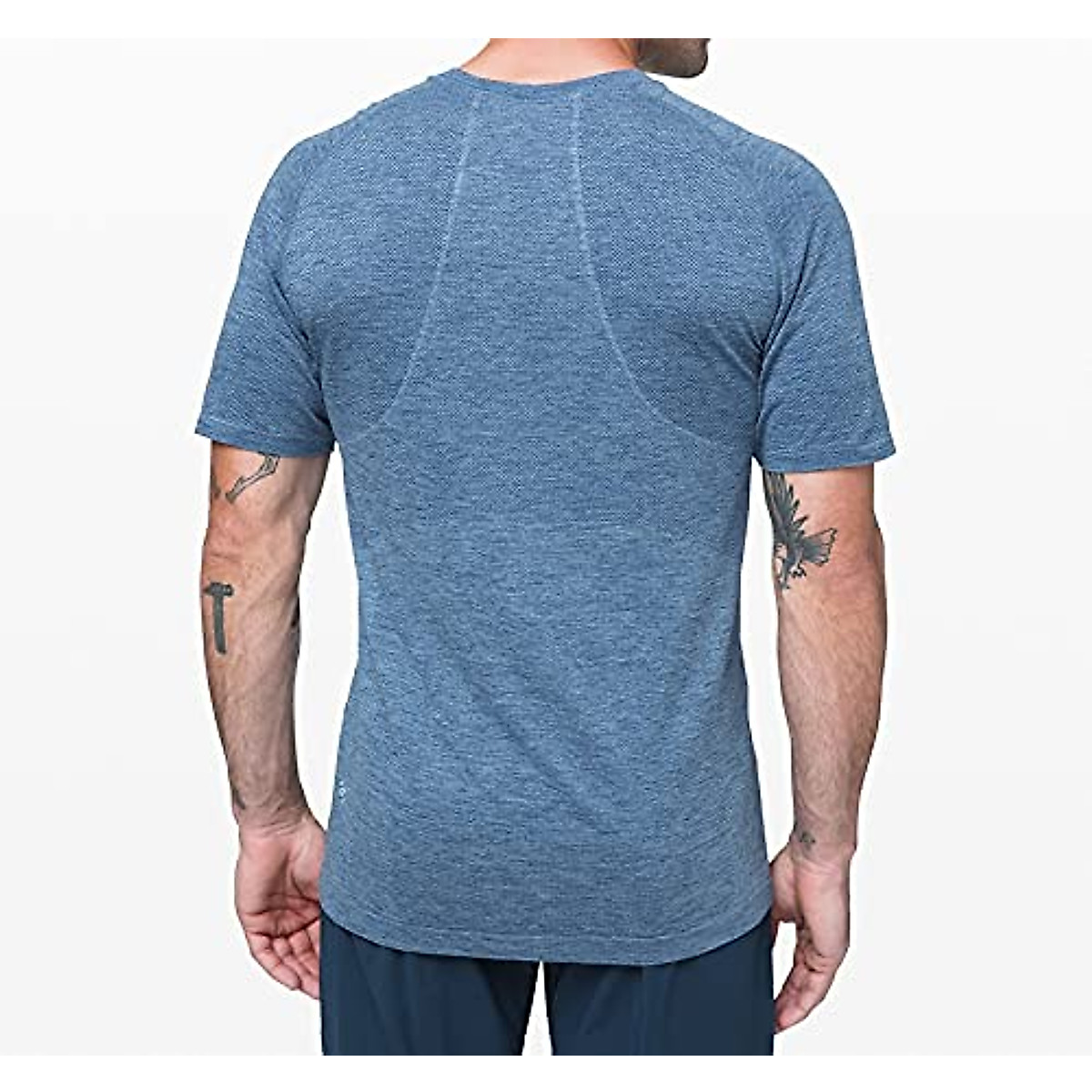 LULULEMON Men's Metal Vent Tech Short Sleeve Crew 2.0 T-Shirt (Midnight Shadow/Tempest Blue, L)