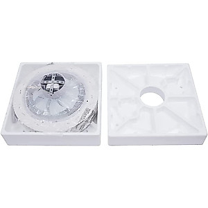 DNYSYSJ Bladeless Ceiling Fan with Lights and Remote Control 22 in, Modern LED Ceiling Fan Flush Mount, Bamboo Leaf Style Enclosed Invisible Ceiling Fan Lighting for Dining Room/Bedroom/Kids' Room