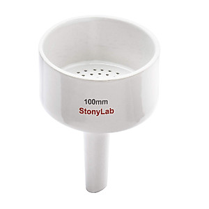 StonyLab Porcelain Buchner Funnel 100mm, Porcelain Buchner Filter Funnel OD 10cm ID 8.7cm for Laboratory