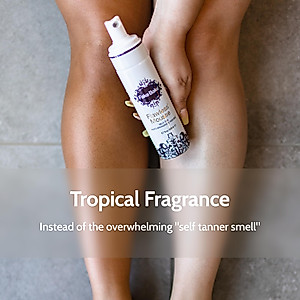 Fake Bake Flawless Self Tanning Mousse Streak-Free, Long-Lasting Natural Glow For All Skin Tones Women & Men - Sunless Tanner Includes Mitt For Easy Application, Black Coconut Scent - 6.7 oz