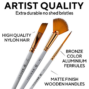Premium Artist Paint Brush Set of 16 - w/ Bonus Palette Knife, Sponge & Organizing Case - Painting Brushes for Kids, Adults or Professionals - Perfect for Your Watercolor, Oil or Acrylic Painting Art
