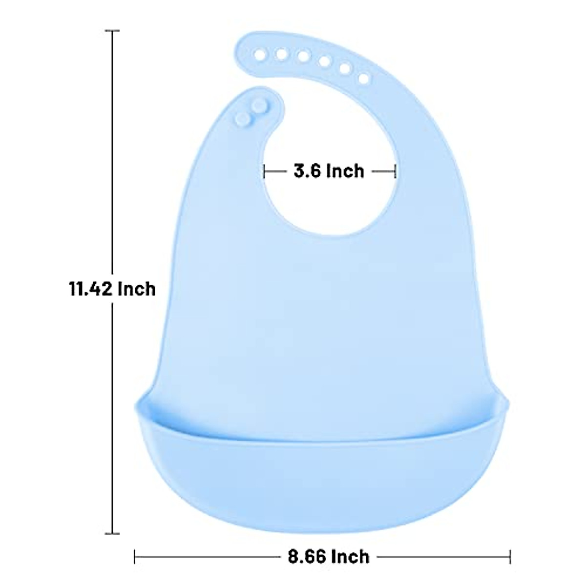 DF DUALFERV 4 pcs Silicone Bibs, Baby Bibs, Bibs for Baby Girls and Baby Boys, Waterproof of Baby Bib, Adjustable Toddler Bibs