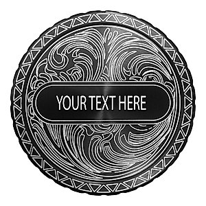 DipLidz Engraved Snuff lid Name Plate Scroll (Black, Copenhagen Plastic, Skoal, Redman, Kayak)