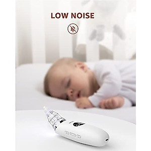 Baby Nasal Aspirator | Baby Nose Sucker | Baby Nose Cleaner, Automatic Booger Sucker for Baby, Rechargeable, with Pause & Music & Light Soothing Function
