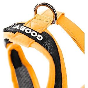 Gooby - Active X Head-in Harness, Choke Free Small Dog Harness with Synthetic Lambskin Soft Strap, Orange, Large