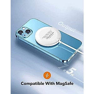 THREEKEY Magnetic Wireless Charger,15W Max Wireless Charging Pad,Compatible with MagSafe Charger for iPhone 14/14 Pro/14 Plus/14 Pro Max/iPhone 13/13 Mini/13 Pro/13 Pro max/AirPods pro (No Adapter)