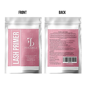 Forabeli Lash Primer 15ml - Boosts Adhesion, Improves Bond Retention, Ideal for Individual and Natural Lashes, Semi-Permanent Eyelash Extension Supplies