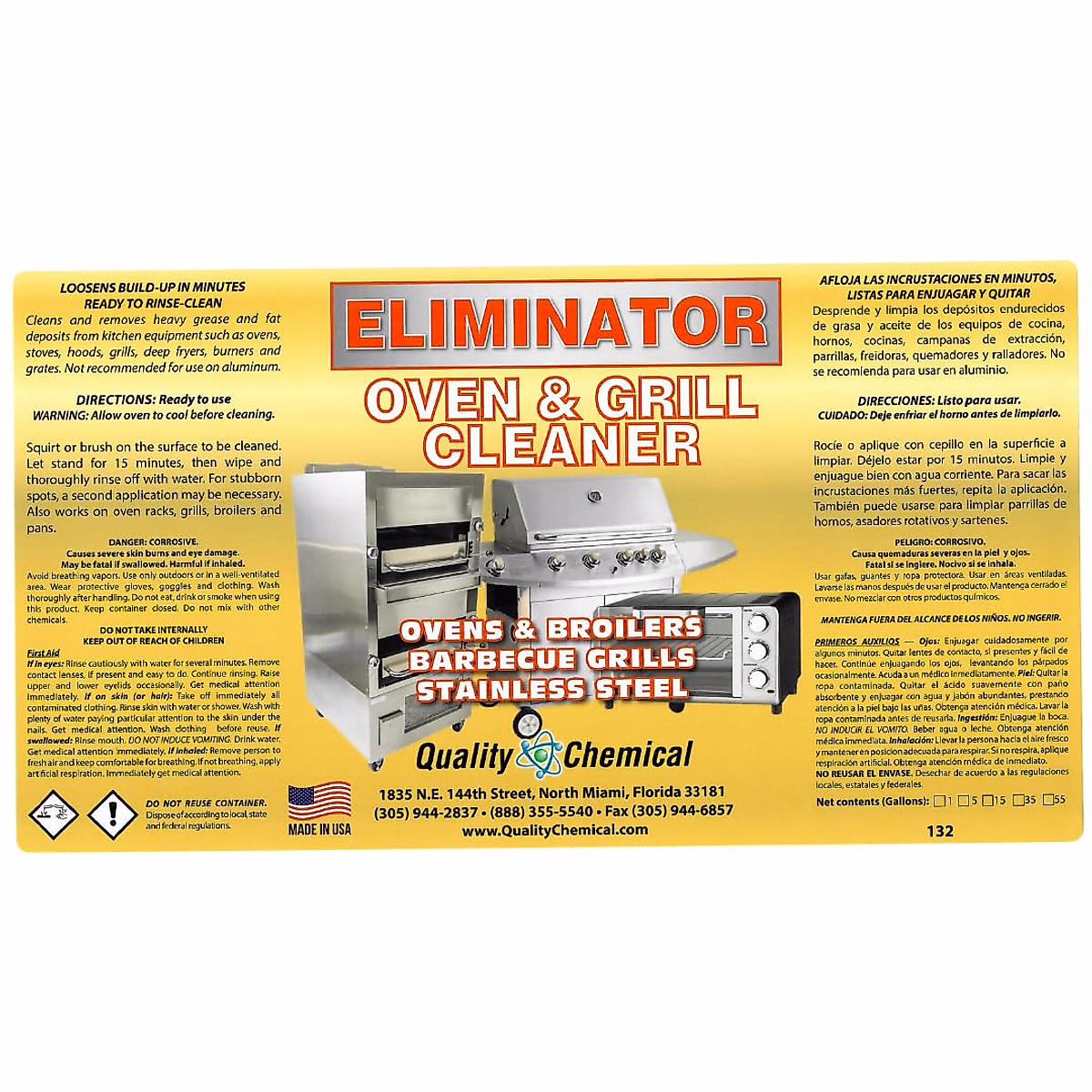 Quality Chemical Oven Cleaner & Grill Cleaner - Heavy-Duty/Fast Acting & Easy to Use/Degreaser/Heavy Duty Oven Cleaner/Best Oven Cleaner/Made in USA - 1 Gallon Combo