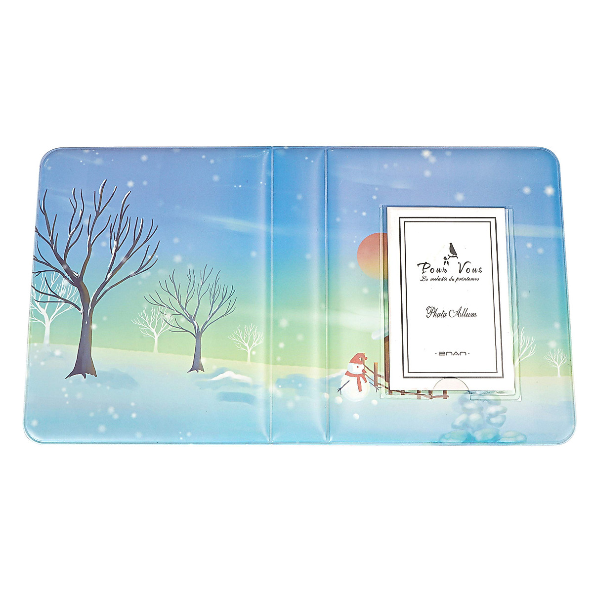 Borya 64 Pockets Mini Photo Album for Fujifilm Instax Mini 11/Instax Mini Liplay/Instax Mini Link/Mini 9/Mini 8/Mini 90/Mini 25/Polaroid Snap PIC-300/HP Sprocke/Kodak Mini 3-Inch Film.(Snowman)