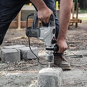 XtremepowerUS 1180W SDS-Plus Electric Rotary Hammer 1-1/4" Combination Rotary Hammer Drilling Chisels & Drill Bits Set with Case