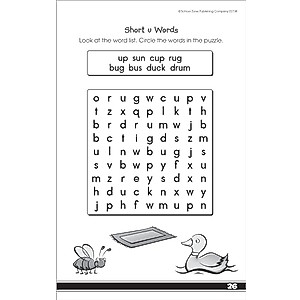 School Zone - My First Word Searches Workbook - Ages 5 to 7, Kindergarten to 1st Grade, Activity Pad, Search & Find, Word Puzzles, and More (School Zone Little Busy Book™ Series)