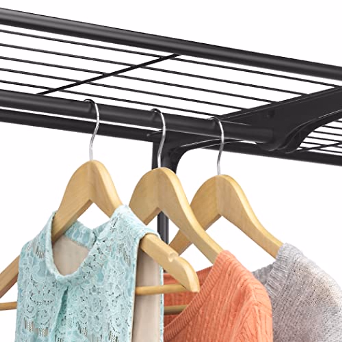 Whitmor Deluxe Double Rod Freestanding Closet Heavy Duty Storage Organizer