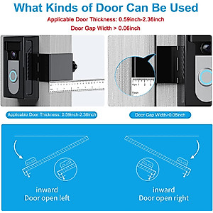 Anti-Theft Video Doorbell Mount Compatible with RlNG / Blink Wireless Video Doorbell, KIMILAR Adjustable Mounting Bracket Accessories for Houses Apartments Office...