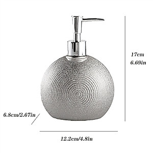 Soap Pump Dispenser 370ML High-Grade Frosted Ceramic Lotion Bottle Commercial Restaurant High Color Value Sub Bottling Bottles Dispenser (Color : 1)