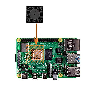 Raspberry Pi 4 Model B CPU HeatSinks Single Cooling Fan with RAM LAN USB Chip Heatsink Set