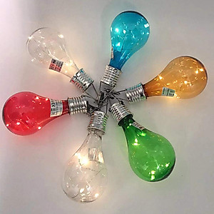 YDJoo Solar Hanging Lights Outdoor Solar Globe Lantern Light with Hook Solar Globe LED Hanging Decorative Lights Solar Garden Lights for Garden Patio Yard Tree, 4 Pack (Green)