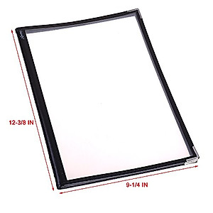 COSMOS 4 Page 8 View Transparent Restaurant Menu Covers, Fits A4 Size Paper
