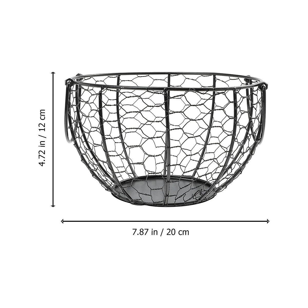Cabilock 3pcs Egg Basket Round Storage Basket Vegetable Container Dessert Containers Fruit Vegetable Storage Basket Eggs Counter Decor Fruit Storage Container Steel Wire Wrought Iron Food