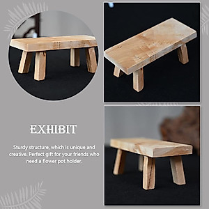 BESPORTBLE Small Wooden Stools Step Stool Footstool Art Craft Wooden Base Stool Shape Display Base Wooden Step Stool for Seniors Adults