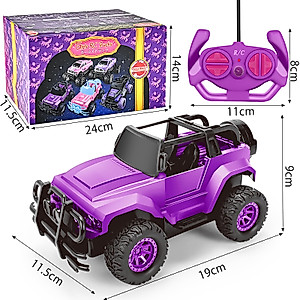 Ynybusi Remote Control Car RC Racing Cars, 1:20 Scale Remote Control Monster Truck, 2.4Ghz LED Light Off-Road Rc Cars,Toy Cars for Kids Boys Girls 6 7 8 9 10 Years old (Purple)
