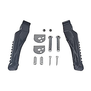 SJVLXHI Foot Pegs Footrest Bracket Set Assembly for Coleman BT200X CT200U Trail 200 CT200U-EX CT100u Trail 100 196cc 6.5hp Powersports Motor Mini Bike Left Right Silver 2 pack Parts Black