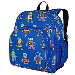 Wildkin 12-Inch Kids Backpack for Boys & Girls, Perfect for Daycare and Preschool, Toddler Bags Features Padded Back & Adjustable Strap, Ideal for School & Travel Backpacks (Robots)
