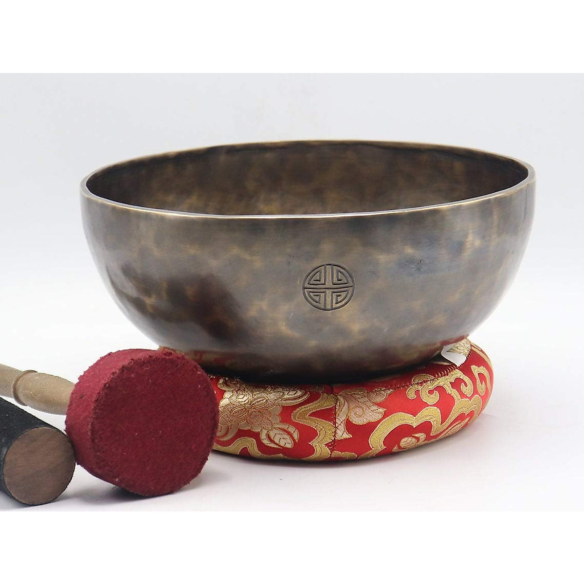 Singing Bowl Nepal-8 inch Full Moon Singing Bowl - Tibetan Spiritual Himalayan Healing Singing Bowls - Meditation, Therapy, Chakra Healing - Made in Nepal