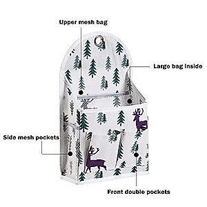 ZRSYH Wall Hanging Storage Bag Large Capacity Home Organizer Small Cloth Bag Behind The Door Hanging Shoe Rack Organizer Office Supplies,White Grid