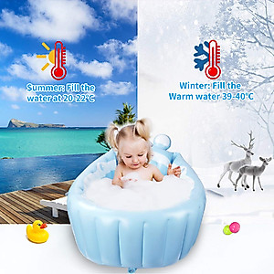 Relaxing Baby | Inflatable Tub,Newborn Bathtub Seat for Infant,Non-Slip Baby Pool for Sitting up,Foldable Toddler Tub Shower,Portable Travel Bath for Kids 0-6 Year