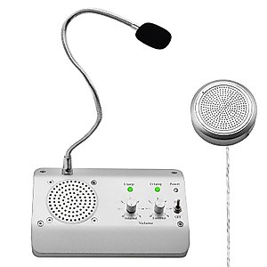 WWMFS Window Speaker System, Dual Way Window Microphone Intercom Speaker, Intercom System for Business, Office, School, Counter, Bank and Station
