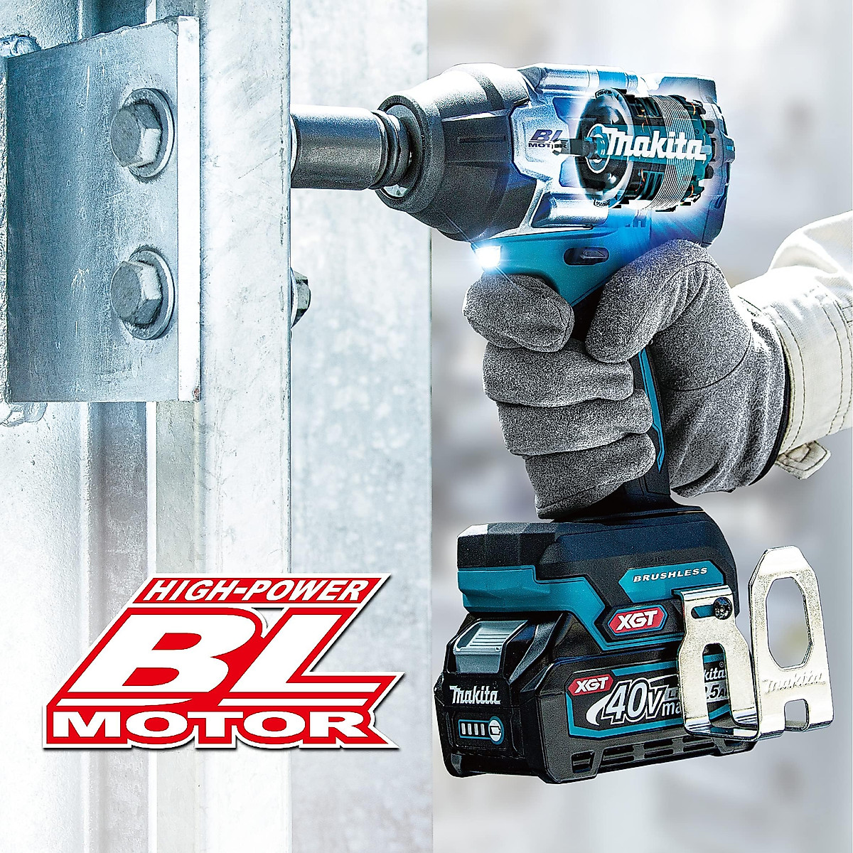 Makita TW007GZ Rechargeable Impact Wrench 40Vmax Battery, Charger, and Case Sold Separately
