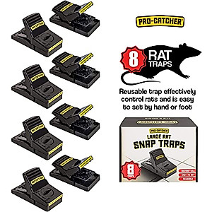 Rat Traps Indoor Set of 8, Rat Trap Large, Reusable Rat Trap Outdoor Rats Traps Indoor for Home Powerful Traps for The House - 8 Pack