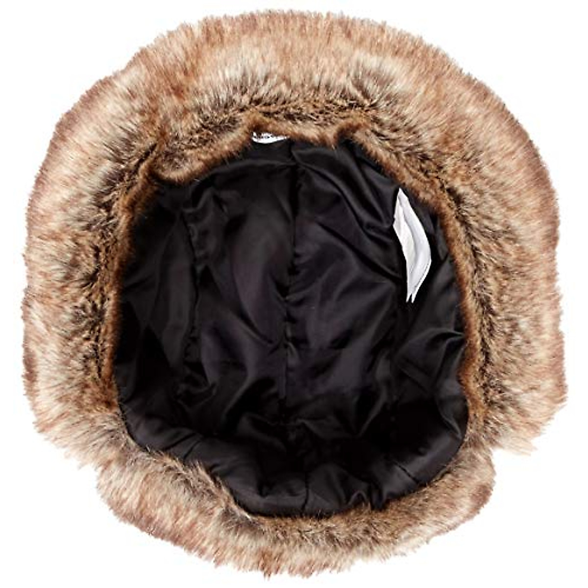 Amazon Essentials Men's Trapper Hat with Faux Fur, Black, One Size