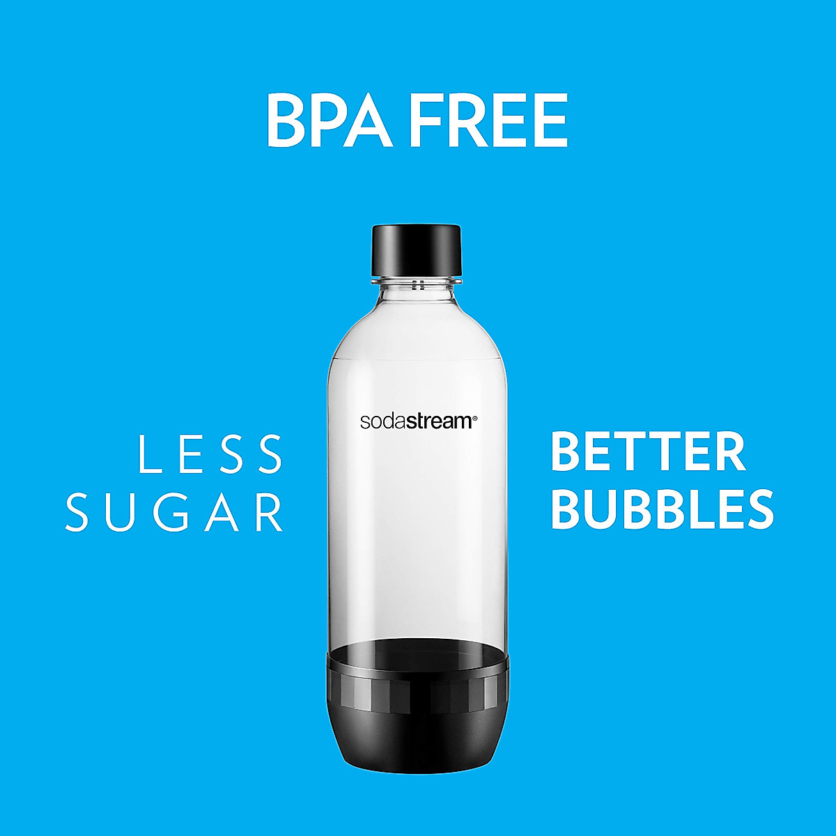 Sodastream 1l Carbonating Bottles- Black (Twin Pack)