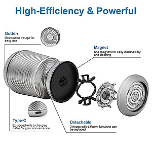 Ufree Mini Shaver Travel Razor, Pocket Portable Electric Shaves for Men Face, Mini Electric Razor for Men, IPX7 Waterproof Rotary Shaver Razor, Beard Trimmer for Men, Mens Grooming Kit, Gifts for Men