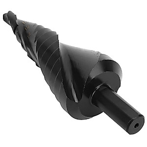 Step Drill Bit, Black Cone Drill Bits for Metal Wood 6-30mm Cone Step Drill Bit Step Hole Cutter Nitriding High Speed Steel for Aluminum Plastic