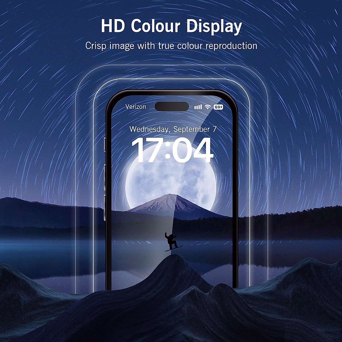 2 Pack Privacy Screen Protector for iPhone 14 Pro Max 6.7 inch,Sensor Protection,Auto Dust-Elimination Installation,Dynamic Island Compatible,Case Friendly Tempered Glass Film,[9H Hardness] (14 Pro Max HD)