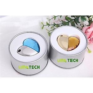 Shiny Crystal Heart Shape USB Flash Drive with Necklace(Clear)