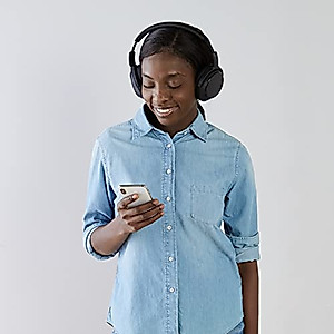 AmazonCommercial Over Ear Wireless Noise Cancelling Bluetooth Commuter Headphones, Black