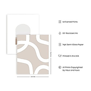 HAUS AND HUES Neutral Wall Art, Beige Wall Decor, Beige Wall Art, Wall Art Modern Abstract, Matisse Poster, Matisse Prints, Geometric Wall Art, Mid Century Modern Wall Art, Boho Art (Unframed 8x10)