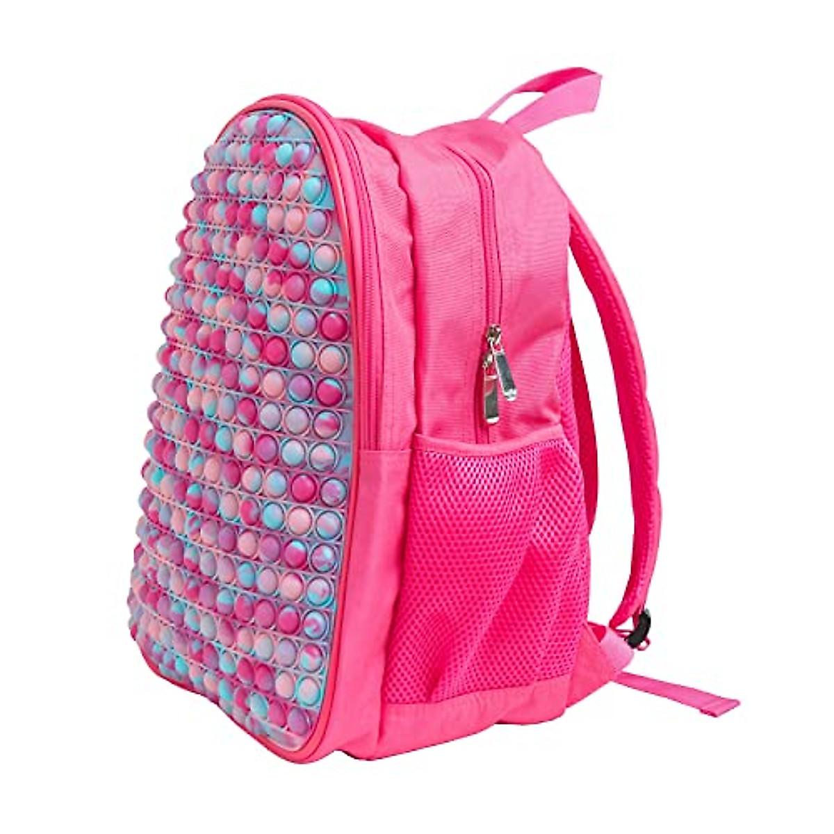 WPNAKS Pop Backpack, Fidget Pop-On-It Backpack for Kids Girls Boys, Silicone Waterproof Backpack School Book Bags (A)