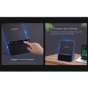 Wireless Charging Audio Dock by Azpen with Dual 8 watts Bluetooth Speakers, Upgraded Microphone for Handsfree Call, Wireless Charger for iPhone 15 14 13 12 11 and Samsung S23 S22 S21 S20