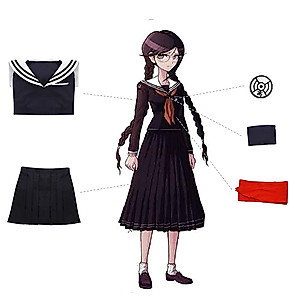 CR ROLECOS Toko Fukawa Cosplay Outfit Japanese Sailor School Uniform Cosplay Costume S