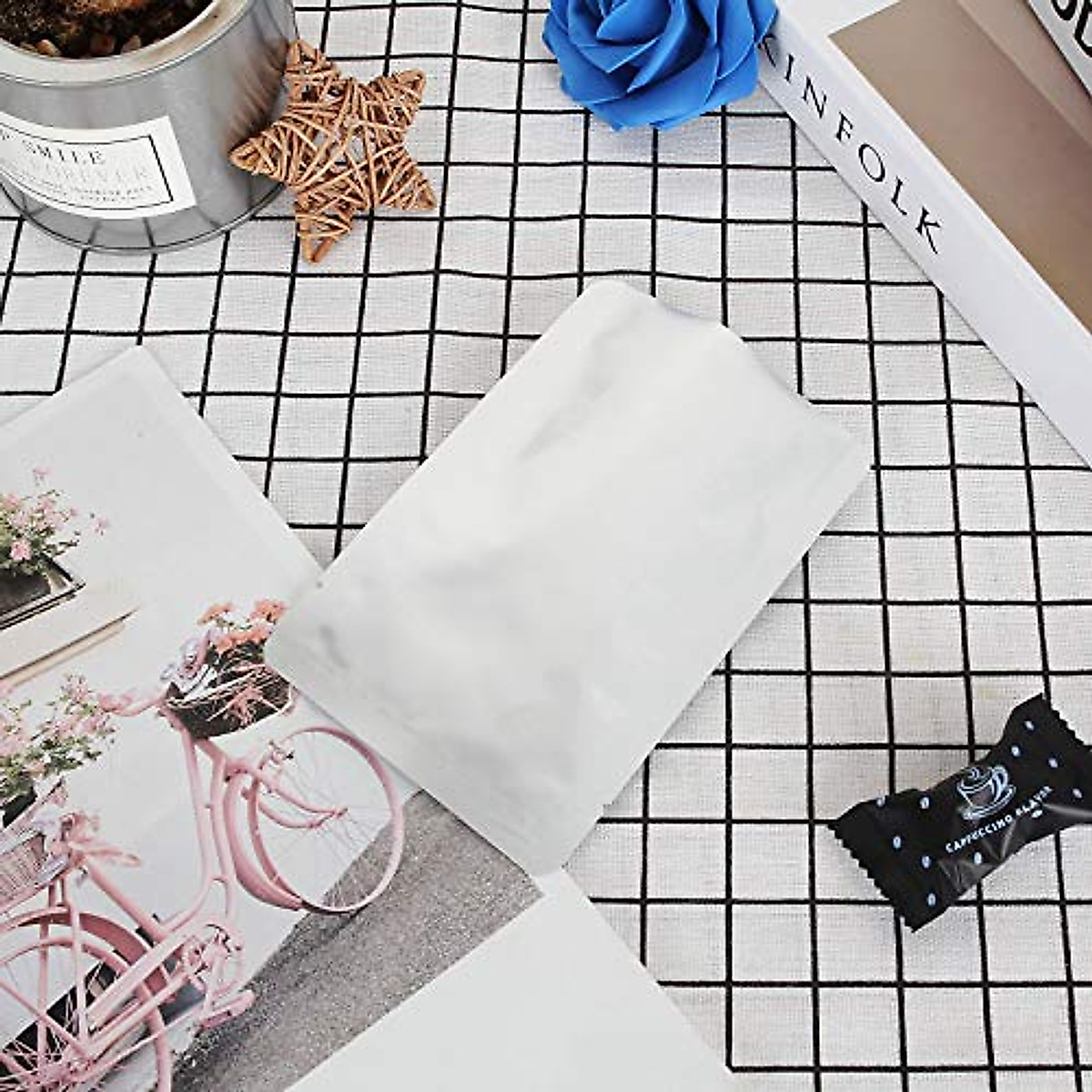 ZIQI 200Pack Mylar Bags 4 x 6 Inch, Metallic Mylar Aluminum Foil Storage Pouch, Metallic Heat Sealable Bag, Flat Heat Seal Storage Bags for Grains Legumes Food Coffee Bean Tea Candy