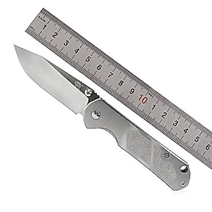 Sanrenmu 7010 Folding Pocket Knife EDC Knife 12C27 Blade Frame Lock Stainless Steel Handle with Clip