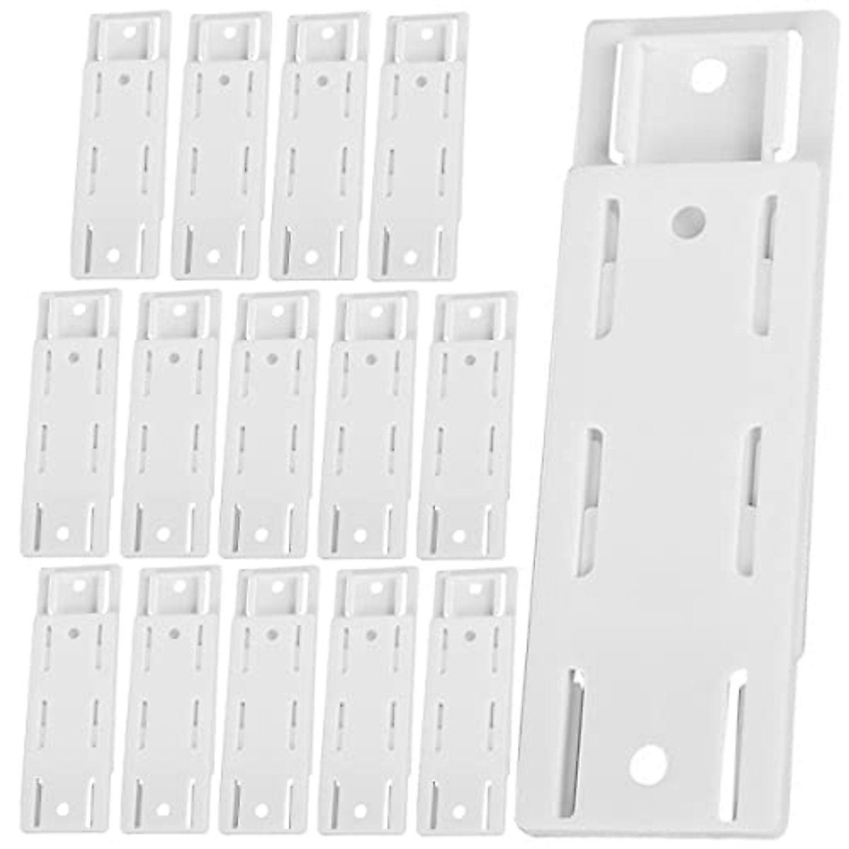 15Pcs Self-Adhesive Desktop Socket Fixer Wall Mount Socket Bracket Power Strip Holder Punch Free Socket Stand for WiFi Router Reusable Socket Fixer for Kitchen Home and Office(white)
