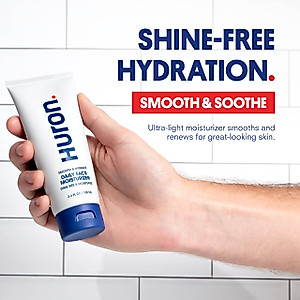 Huron Men’s Face Moisturizer – Lightweight, Soothing, Cooling Face Lotion for All-Day Lasting Hydration – Vegan, Phthalate Free, Sulfate Free, Paraben Free – 3.4 Fl Oz